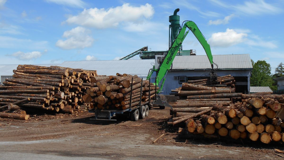 Elmsdale Lumber Team “Buys In” To The Pulling Power Of SENNEBOGEN Log ...