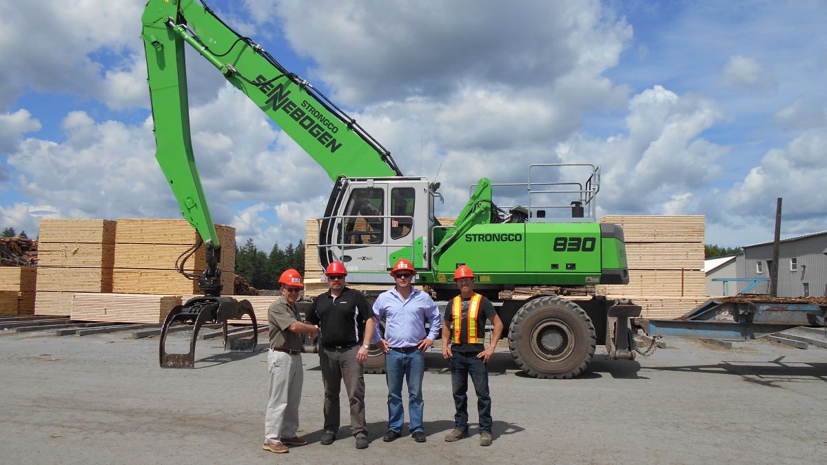 Elmsdale Lumber Team “Buys In” To The Pulling Power Of SENNEBOGEN Log ...