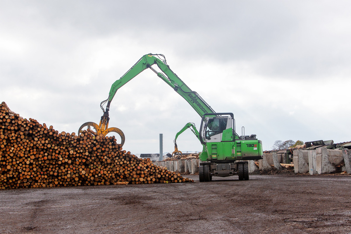 Two SENNEBOGEN Log Handlers Double Down On Green Performance ...