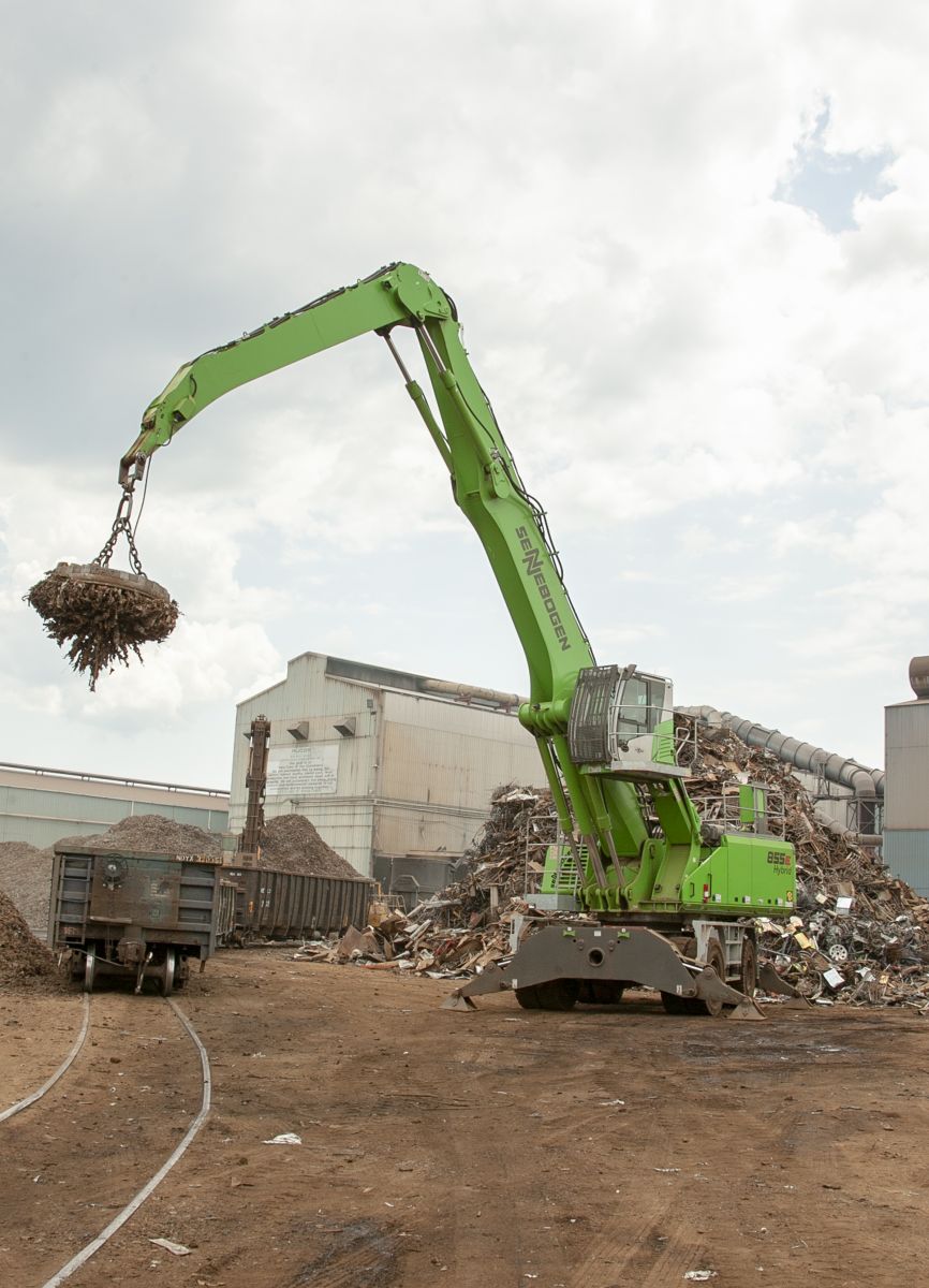 New SENNEBOGEN 855 M “Green Hybrid” Scrap Handler Builds Capacity and ...